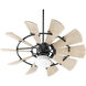 Quorum 195210-69 Windmill 52 inch Noir with Weathered Oak Blades Patio Fan