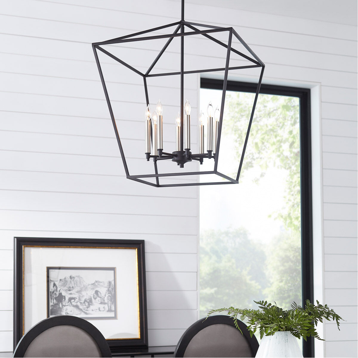 Quorum 604-8-69 Gabriel 8 Light 22 inch Noir Foyer Pendant Ceiling ...