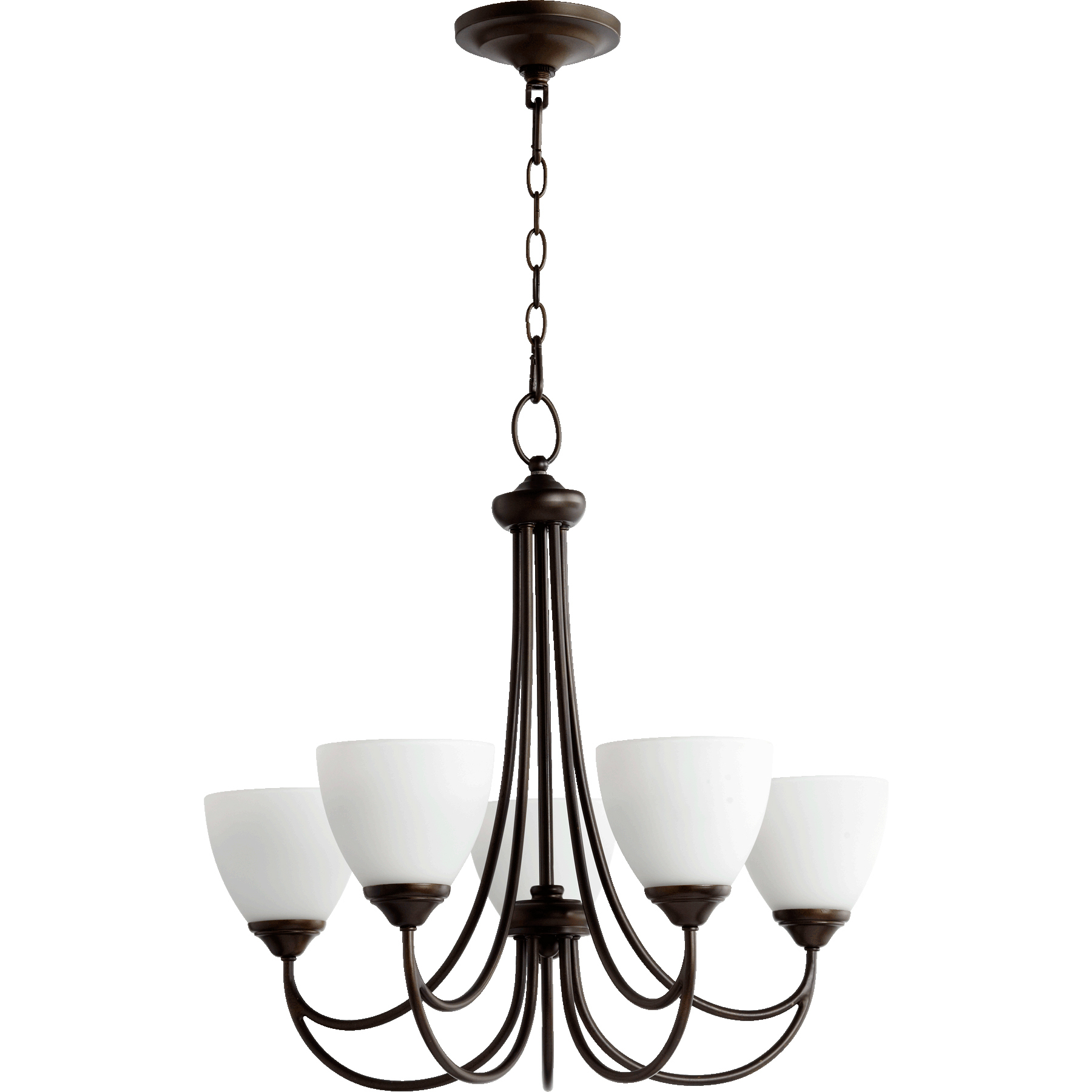 Quorum 6050-5-86 Brooks 5 Light 26 inch Oiled Bronze Chandelier Ceiling ...