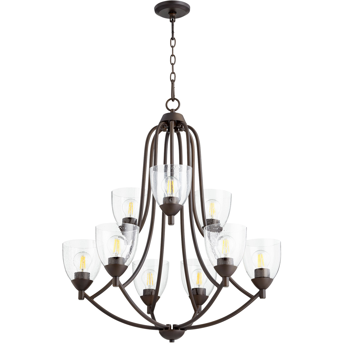 Quorum 6069-9-286 Barkley 9 Light 26.5 inch Oiled Bronze Chandelier ...