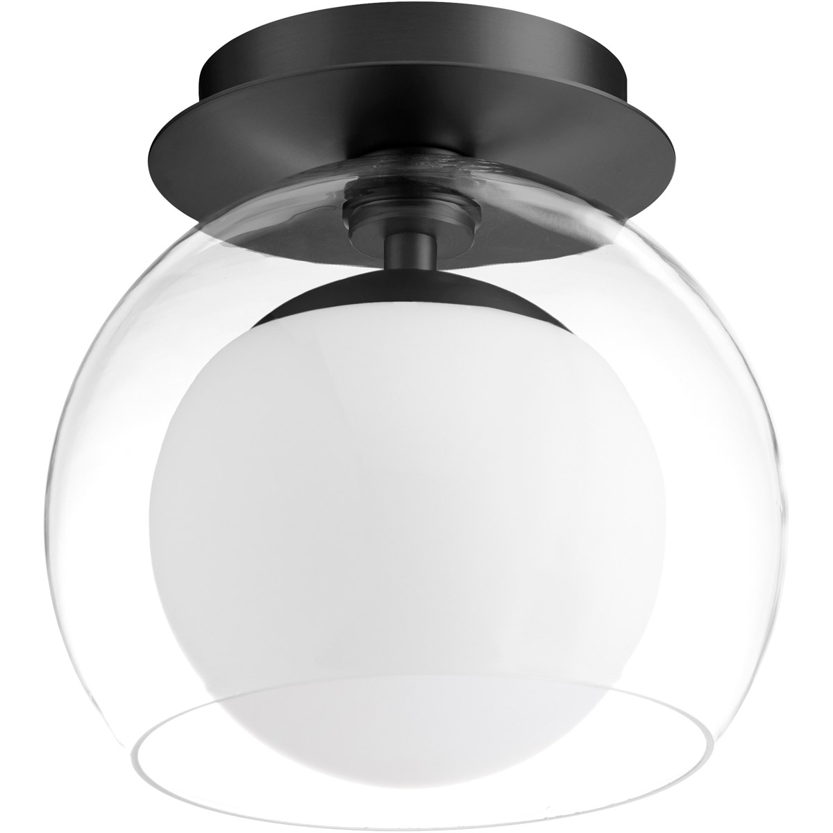 Quorum 3626-9-59 Fort Worth 1 Light 9 inch Matte Black Flush Mount ...