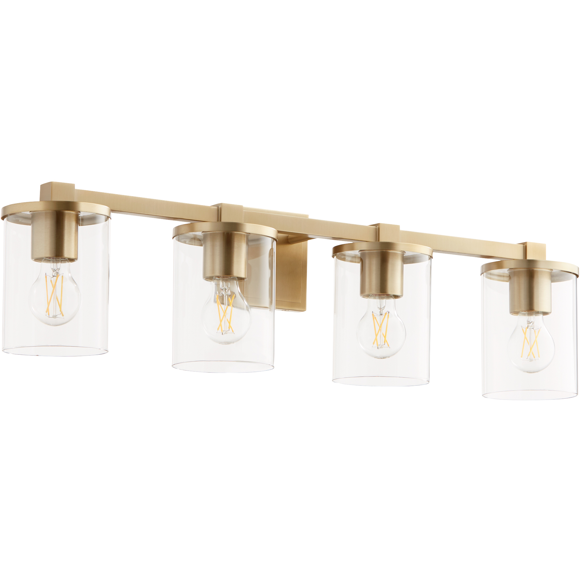 Quorum 523-4-80 Bolton 4 Light 30.5 inch Aged Brass Vanity Light Wall Light