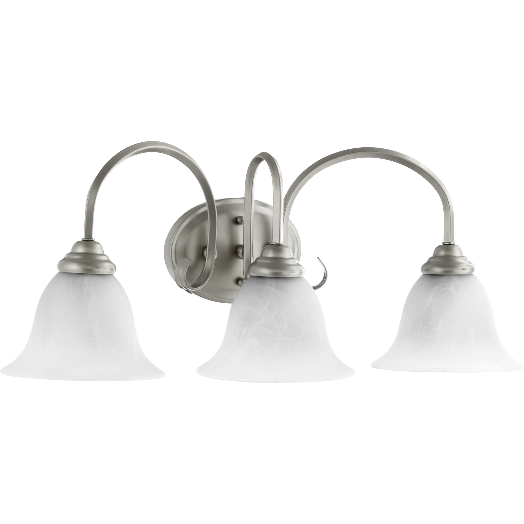 Quorum 5110-3-64 Spencer 3 Light 25 inch Classic Nickel Vanity Light ...