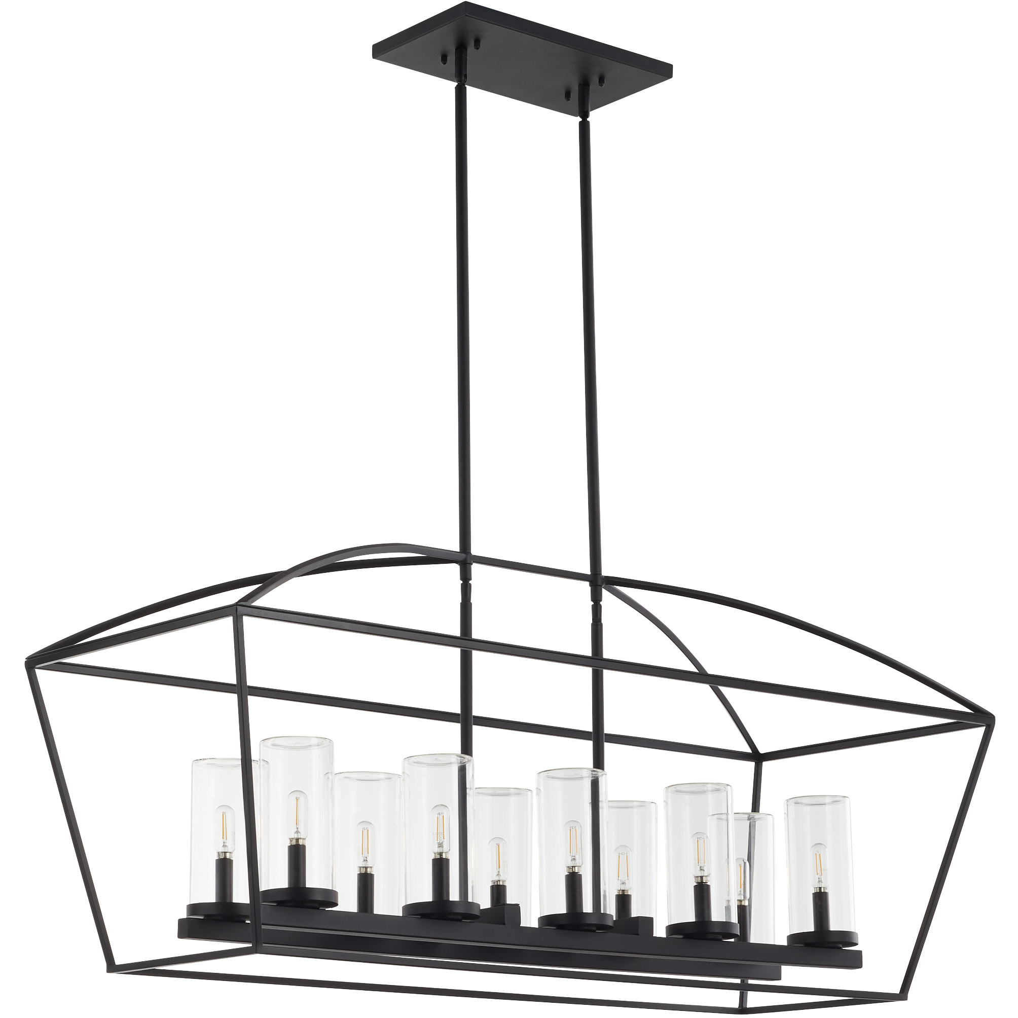 Quorum 71-10-59 Odeon 10 Light 18.75 inch Matte Black Chandelier Ceiling Light