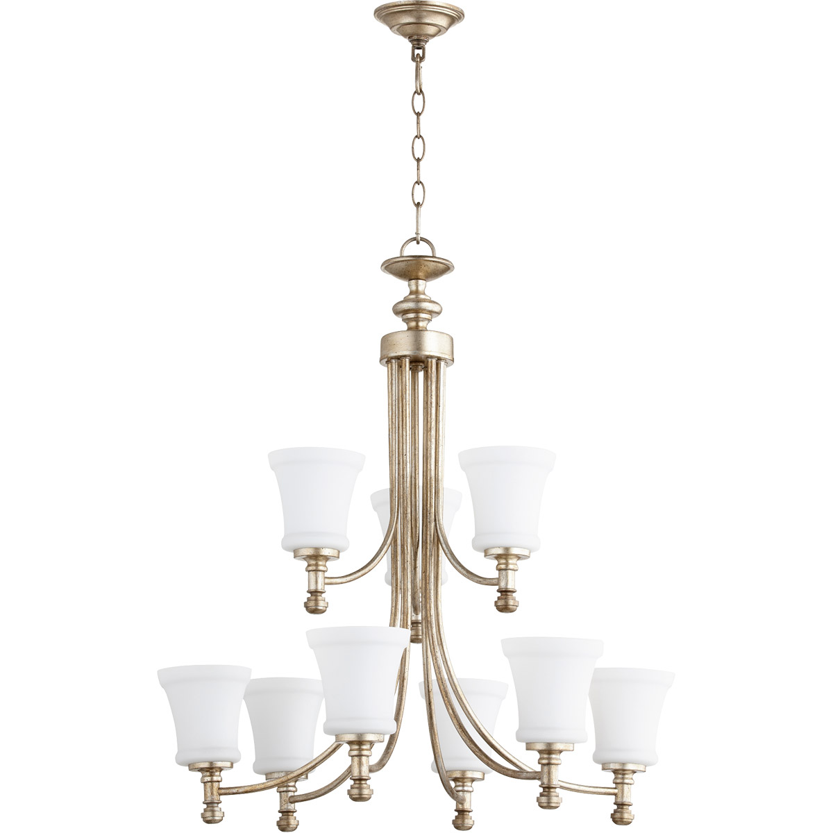 Quorum 6122-9-160 Rossington 9 Light 29.5 inch Aged Silver Leaf ...