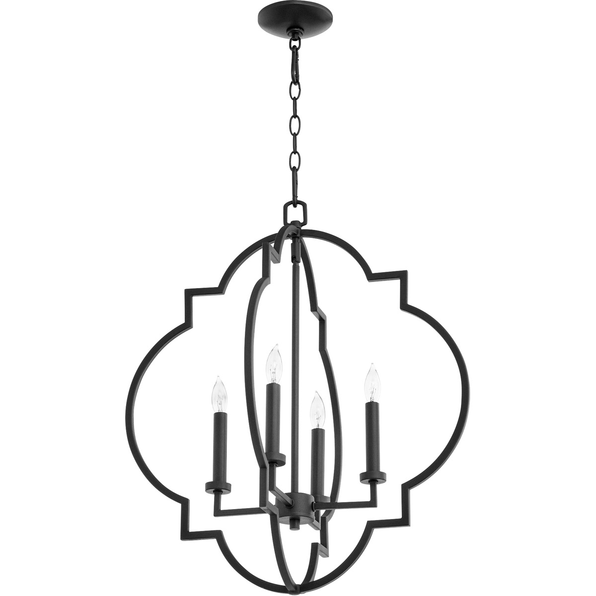 Quorum 6942-4-69 Dublin 4 Light 22 inch Noir Foyer Pendant Ceiling ...