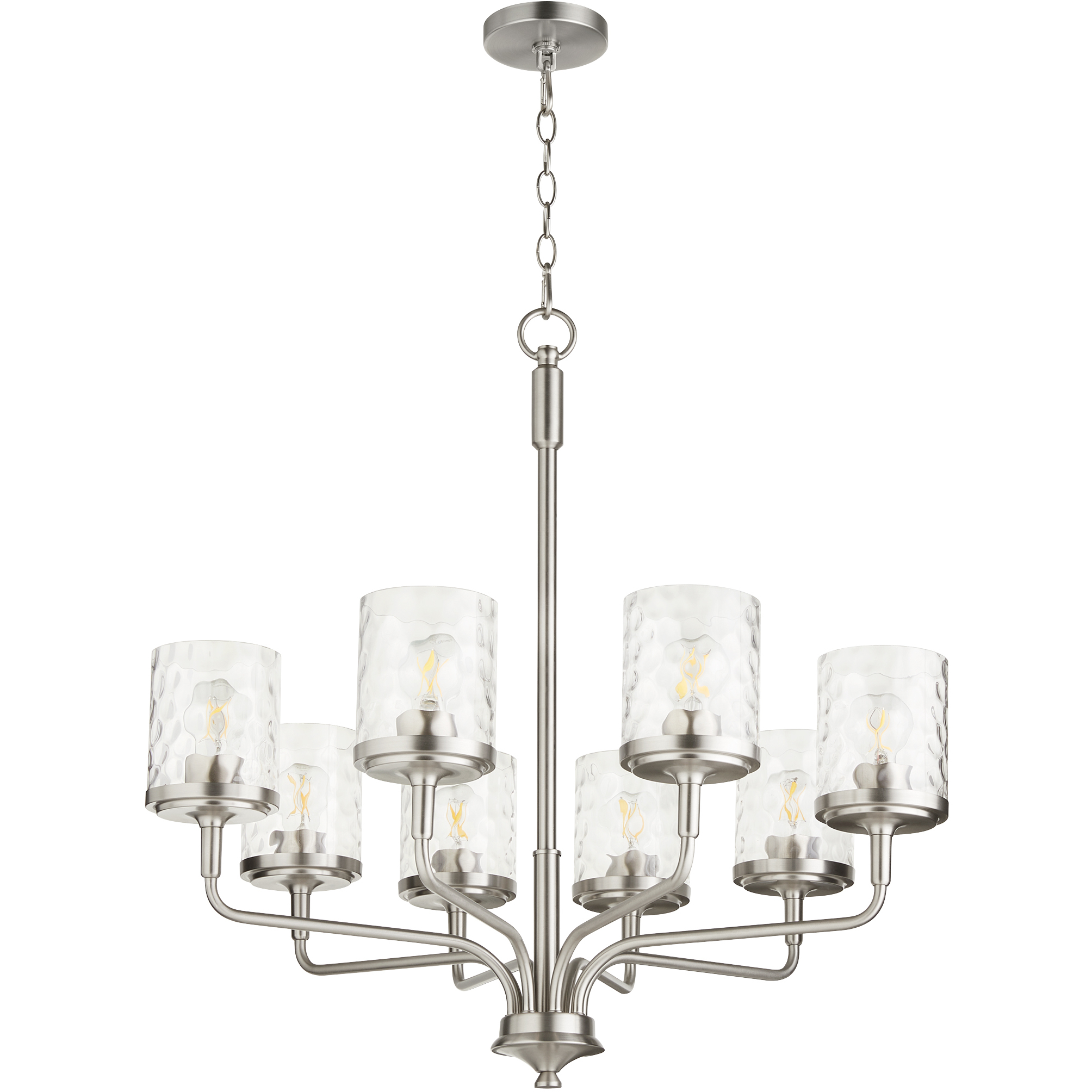 Starky 8 Light 30.75 inch Satin Nickel Chandelier Ceiling Light