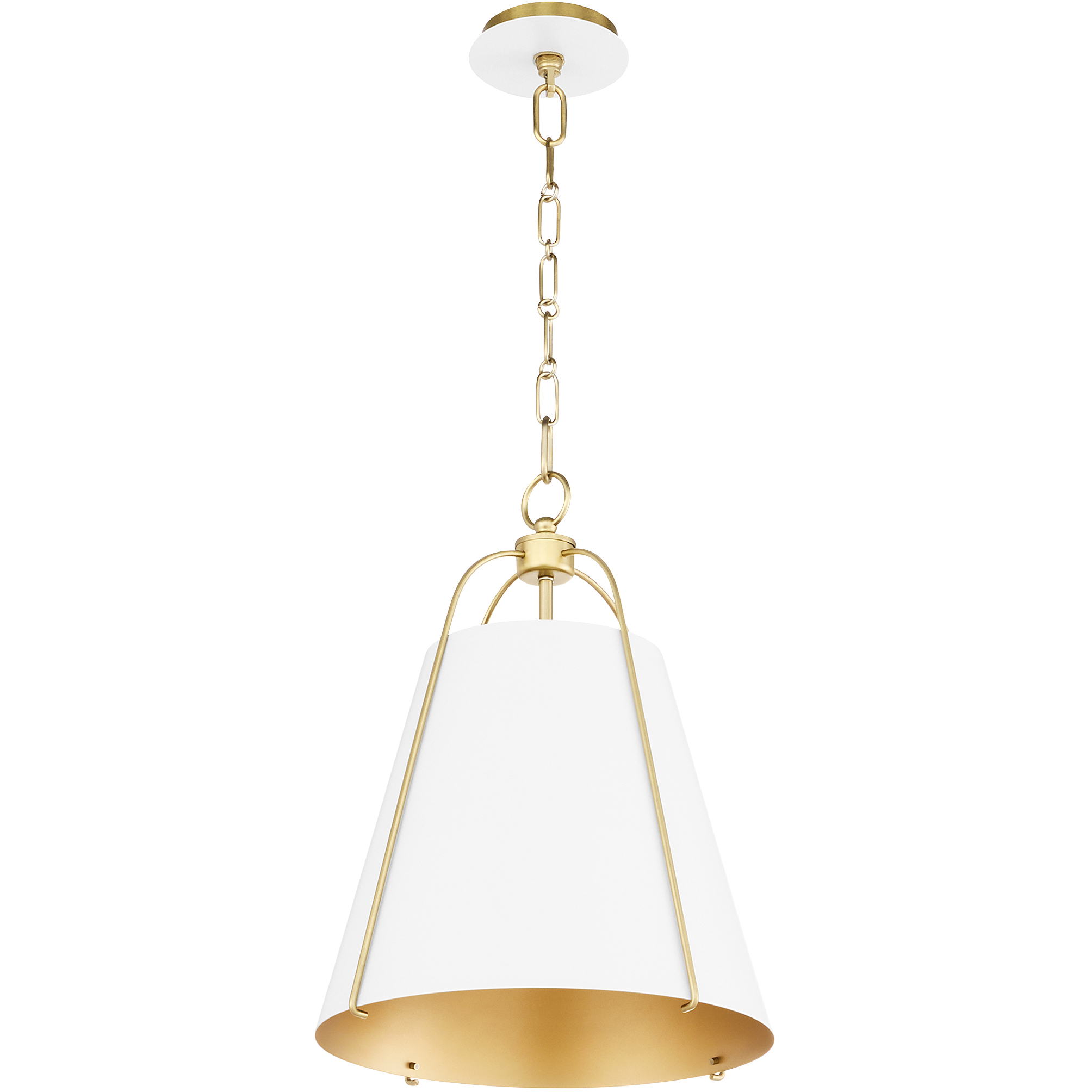 Quorum 861-1-0880 Jamie 1 Light 15 inch Studio White and Aged Brass ...