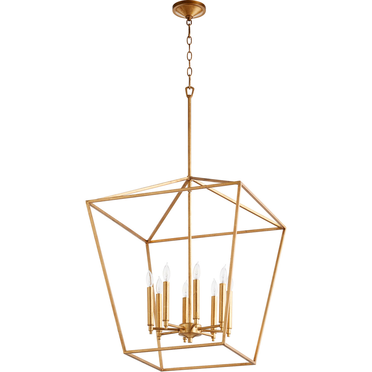 Quorum 604-8-74 Gabriel 8 Light 22 inch Gold Leaf Foyer Pendant Ceiling ...