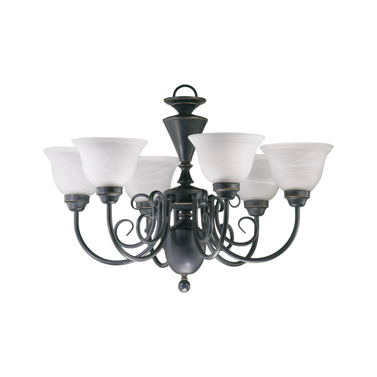Quorum IBS-150 Fort Worth 6 Light 28 inch Old World Chandelier Ceiling ...