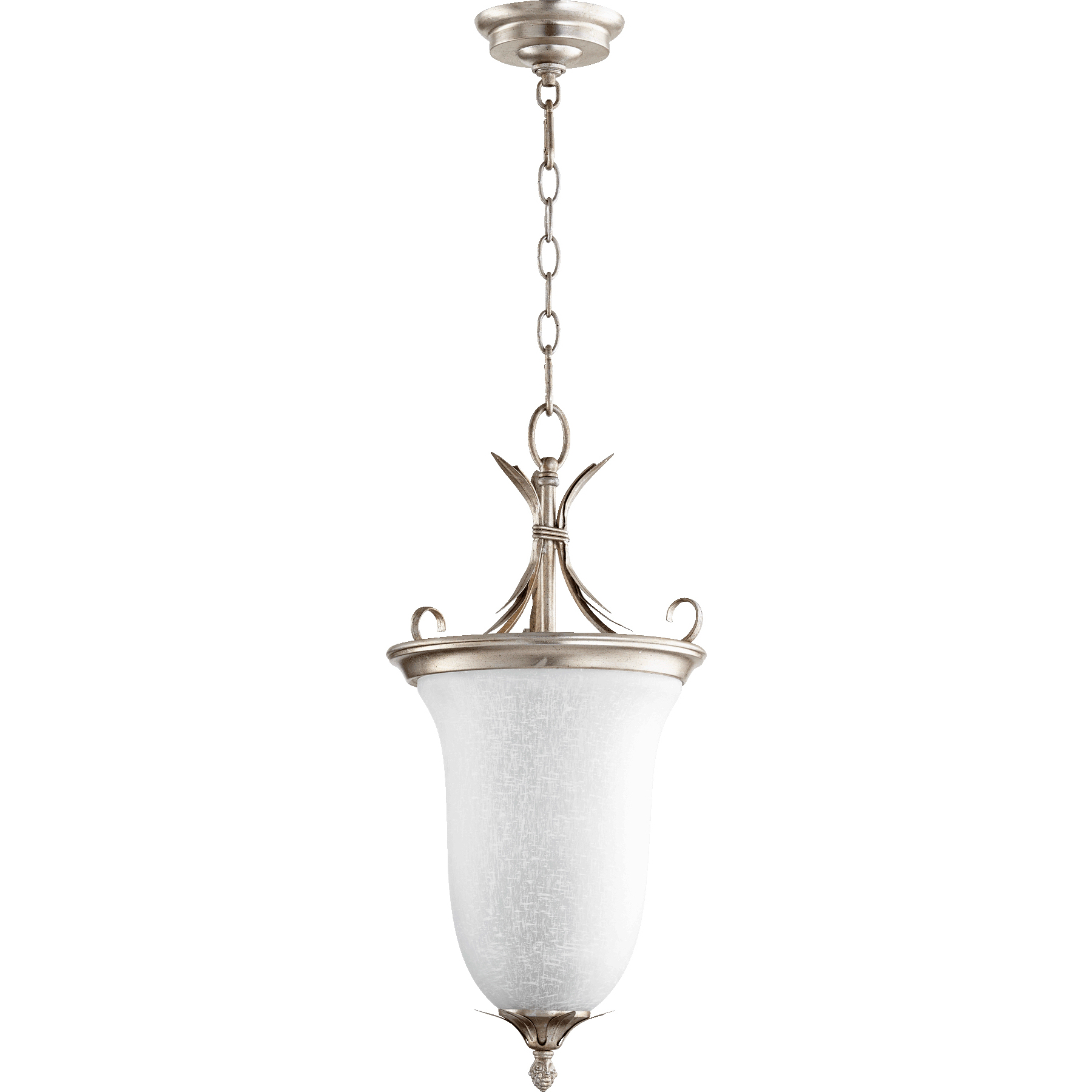 Quorum 6872-2-60 Flora 2 Light 10.5 inch Aged Silver Leaf Entry Pendant Ceiling Light